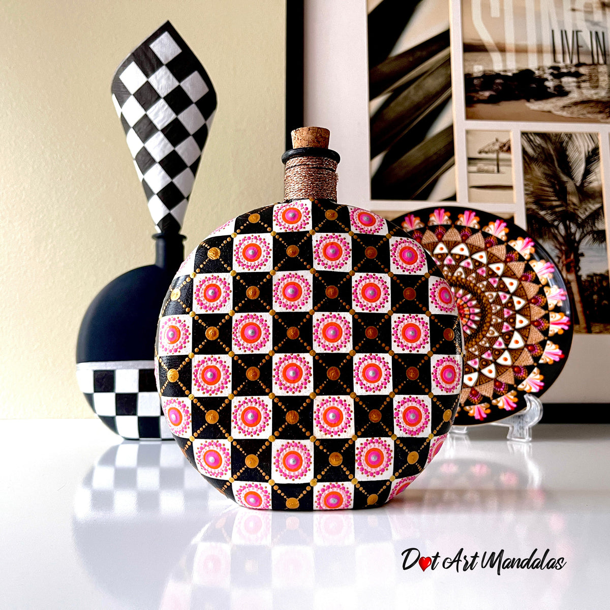 Mandala Checkers Art | by Dot Art Mandalas