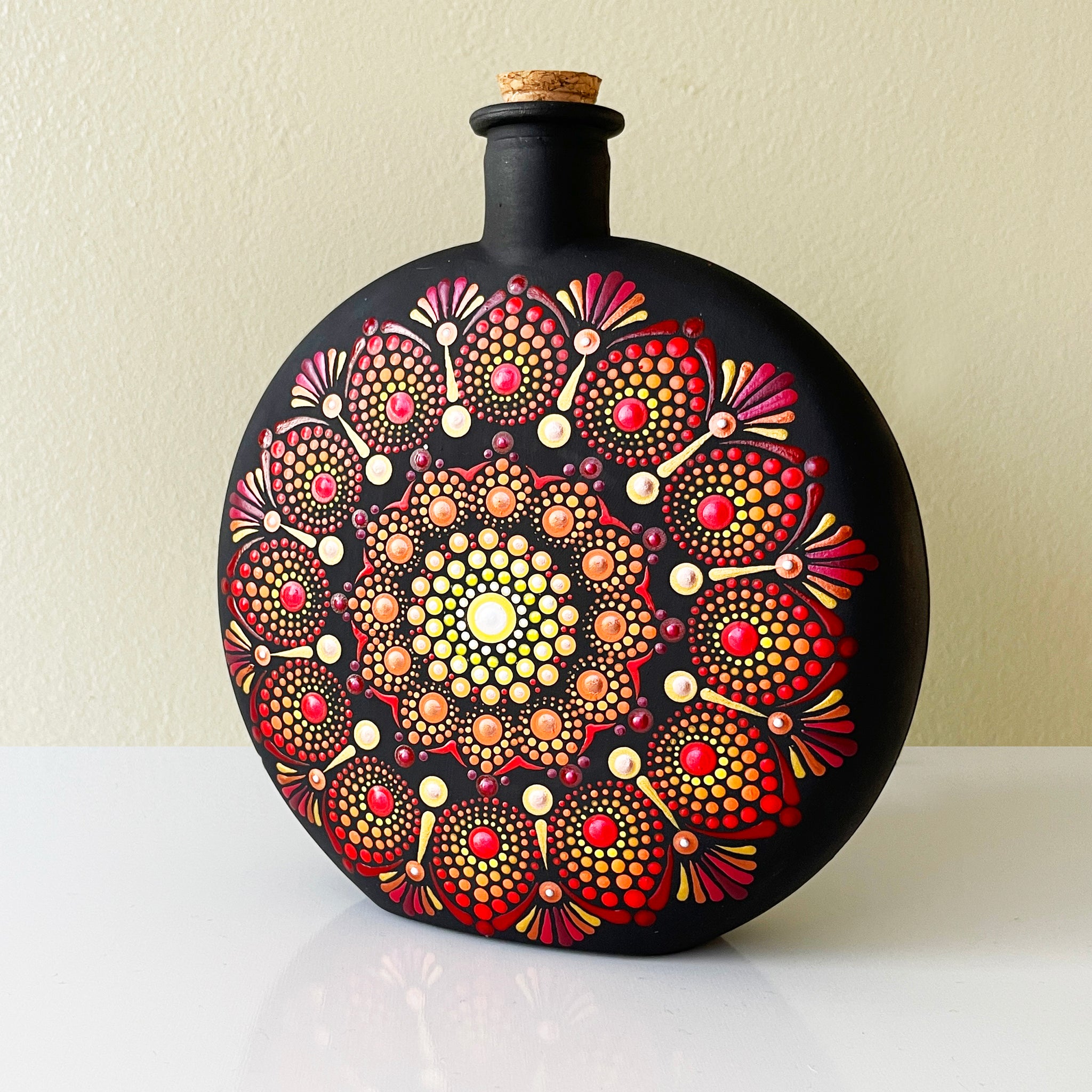Mandala Art Flower Vase