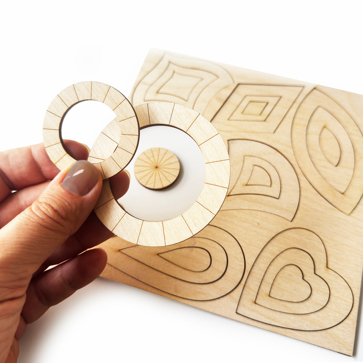 7 Wooden Mandala Stencils for Drawing and Tracing | Dot Art Mandalas